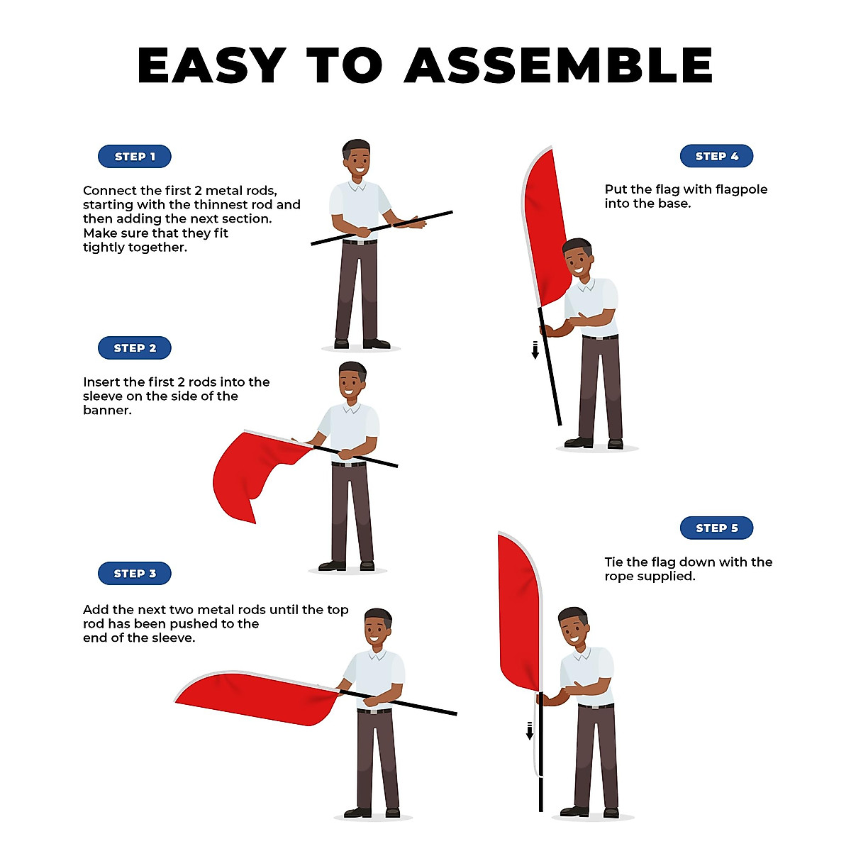 For Rent Feather Flag(11.5feetX2.5feet) by DreamController | Outdoor Business Advertising Tall Flag | Weather-Resistant Knitted Swooper Flag | Made in USA | HD Print (Flag Only)