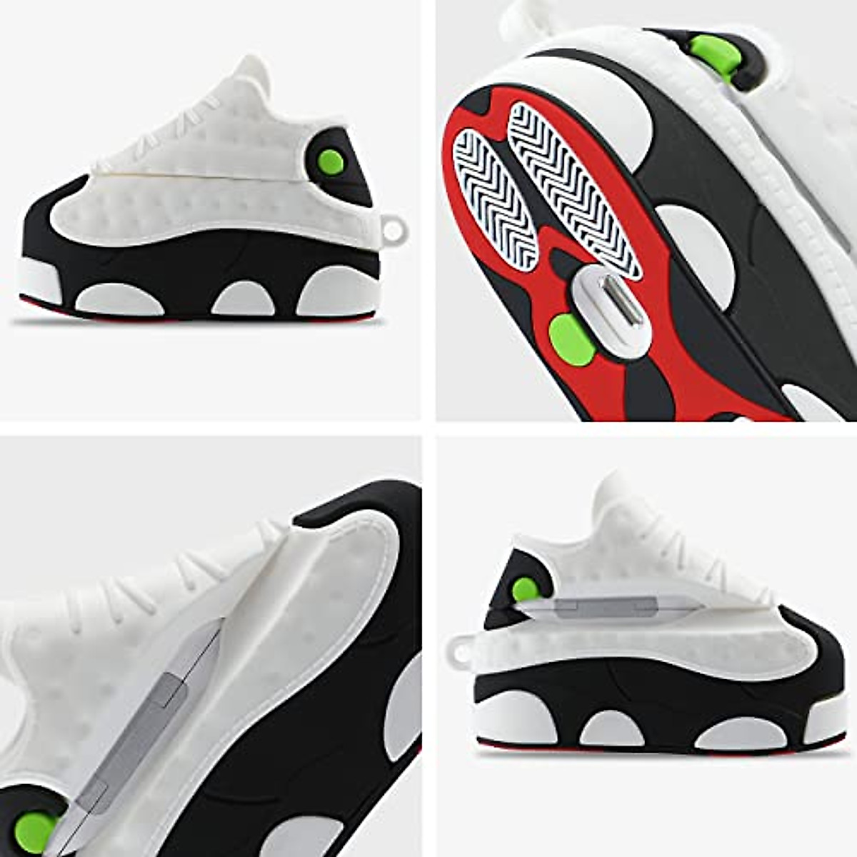 Oqplog for AirPod 3 3rd Generation Case Luxury for Air Pods 3 (2021) Cases Cover Hypebeast Funny Design Fun 3D Cute Trendy Unique Fancy Fashion Soft Silicone for Men Boys Girls Teen (White Shoes)