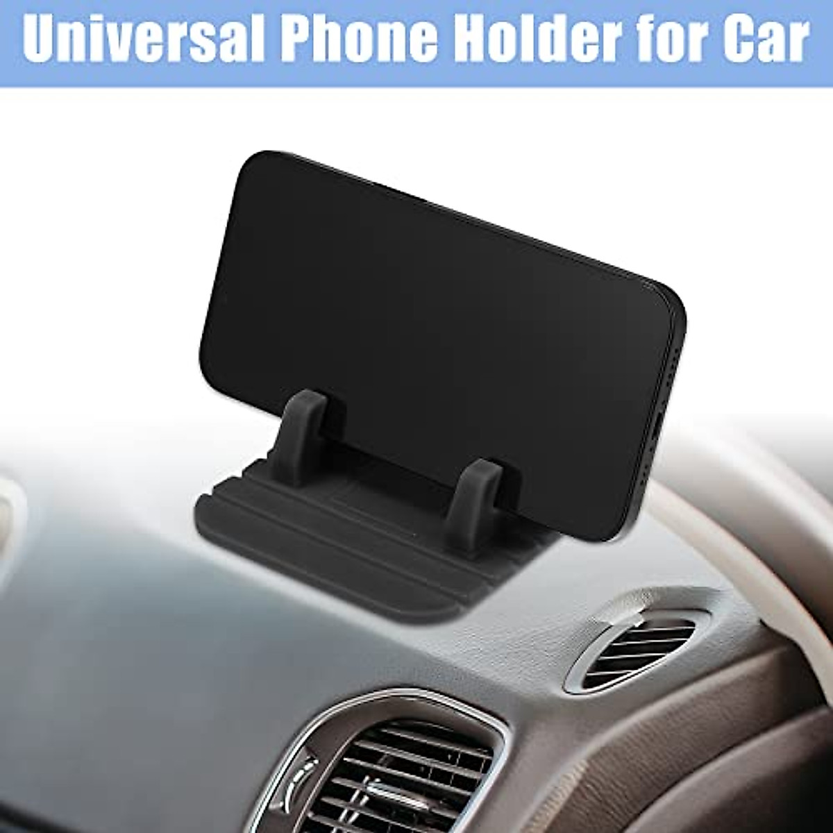 X AUTOHAUX Phone Holder for Car Universal Anti-Slip Dashboard Car Vehicle Cellphone Mobile Phone Pad GPS Mounting Mat Black