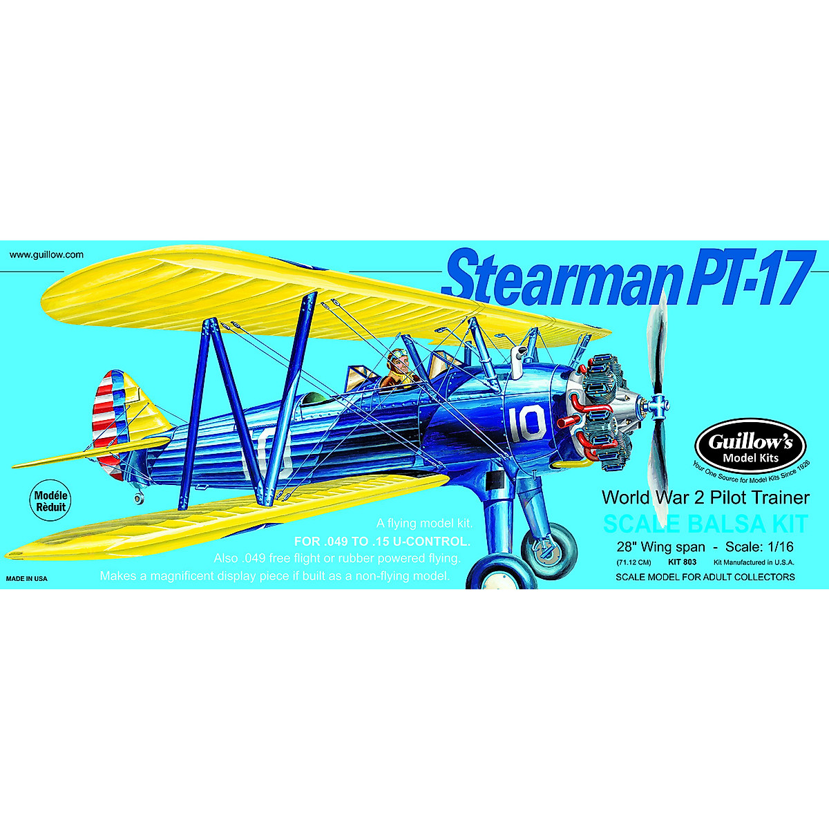 Guillow's Stearman PT-17 Model Kit