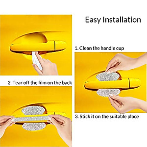 Car Door Handle Protector Bling Car Door Handle Cup Sticker Car Door Handle Scratch Protector Bling Car Accessories Reflective Stickers Fit Most Cars
