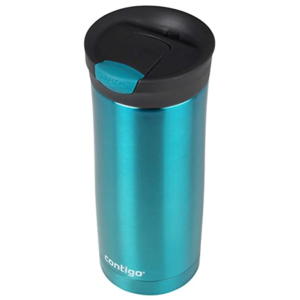 Contigo Huron Snapseal Travel Mug, Stainless Steel Thermal mug, Vacuum Flask, Leakproof Tumbler, Coffee Mug with BPA Free Easy-Clean Lid, Biscay Bay, 470 ml