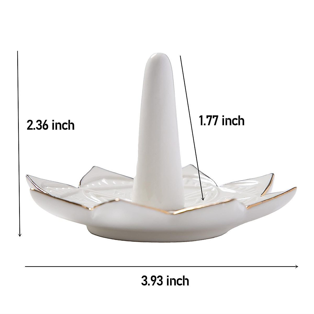 Ceramic Ring Holder for Jewelry,White Mandala Ring Dish Jewelry Dish Jewelry Holder,Room Decor,Engagement Wedding Birthday Gifts for Couples Women Girls