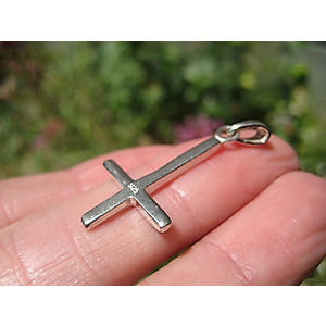 Himalayan Treasures Small 925 Sterling Silver Inverted Petrine Satanic Cross Pendant Free Chain