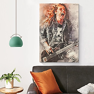 KRIADO Rock Bassist Cliff_Burton Rock Live Canvas Poster Bedroom Decor Sports Landscape Office Room Decor Gift 12x18inch(30x45cm)