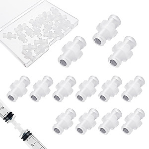 20 Pcs Syringe Adaptor, Luer Lock Female Luer Syringe to Syringe Transfer Joint Luer Lock Connector to Syringe Coupler Adapter Luer Adapter