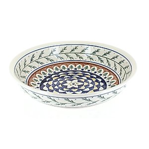 Blue Rose Polish Pottery Evergreen Large Salad Bowl