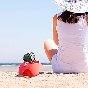 Beach Vacation Essentials Accessories - Beach Drink Cup Holder Sand Coasters, Beach Trip Must Haves Sand Cup Holders for Women Adults Family Friends(Multicolor, 7 Pack)