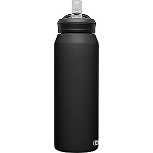 CamelBak eddy+ Water Bottle with Straw 32oz - Insulated Stainless Steel, Black