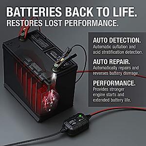 NOCO GENIUS5, 5A Smart Car Battery Charger, 6V and 12V Automotive Charger, Battery Maintainer, Trickle Charger, Float Charger and Desulfator for Motorcycle, ATV, Lithium and Deep Cycle Batteries