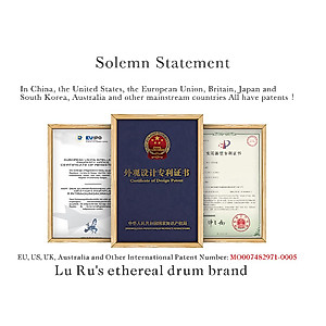 April Yang Tank Drum 15 Note 13 Inch | Hluru Steel Tongue Drum Percussion Instrument | Yoga Meditation Non Screen Music Gifts