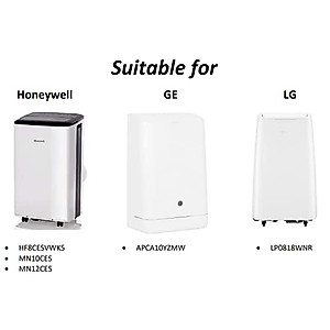 Portable Air Conditioner Fabric Storage Cover 17.32”x19.25”x30.04”, Black Mobile AC Unit Soft Winter Bag with Accessories Pouch, Water-Proof, Suitable for Honeywell Series, LG and GE Models