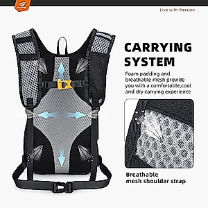 SKYSPER Small Hiking Backpack - 15L Travel Daypack Lightweight Bag Water Resistant Hiking Backpacks for Women Men