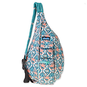 KAVU Original Rope Bag Sling Pack with Adjustable Rope Shoulder Strap - Beach Paint