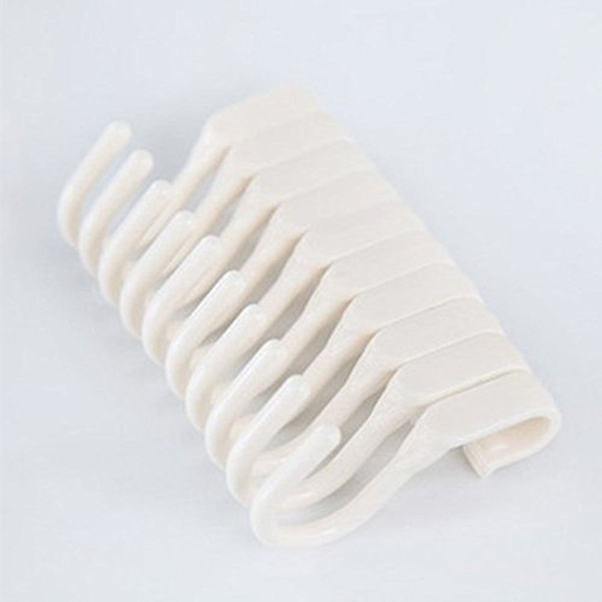 Trycooling Pack of 10 Plastic S Shape Hooks Hanging Clothes Towel Hooks White for Bathroom Kitchen