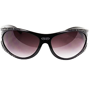 Global Vision Marilyn-1 Women's Motorcycle Sunglasses W/ 50 Crystal Bling Rhinestones Eyewear