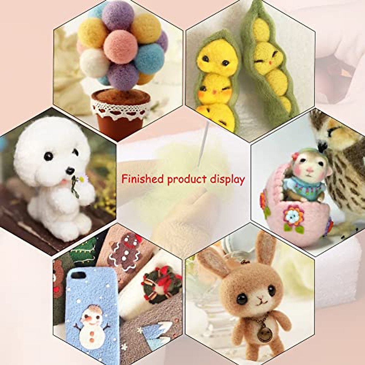 Mayboos 132 Pcs Needles Wool Felting Needles Supplies Felting Tools Needle Felting Tool with 3 Sizes Felting Needles for Beginner Professional