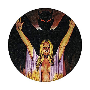 Vintage Satan Evil Blonde Pin Up Girl Devil Worship Pinup PopSockets PopGrip: Swappable Grip for Phones &amp; Tablets