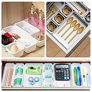Fkamz Things & Crafts Storage Box Set 24 Pieces, Rolling Storage Cart Drawer Organizer Art Bin for Ribbons, Beads, Sticker, Yarn, and Ornaments, Sewing Work Bench Small Parts