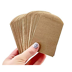 50 Mini Kraft Paper Bags - 4" x 2.5" DIY Craft Supplies Cutlery Bag Party Favor