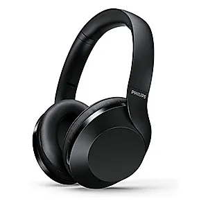 Philips Performance PH802 Wireless Bluetooth Over-Ear Headphones Noise Isolation Stereo with Hi-Res Audio, up to 30 Hours Playtime with Rapid Charge - Black (TAPH802BK) (Renewed)