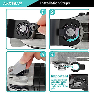 AMZBSAW 22PCS Titanium Oscillating Multitool Blades Metal Cutting, Universal Saw Blades for Metal Nails Hard Material and Wood Plastic, Multi Tool Blades Kits Fit Dewalt Bosch Worx Milwaukee Ryobi
