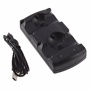 Dual USB Charger Station Dock for PS3 Controller, Dual Charging Stand Docking Station for PS3 Move