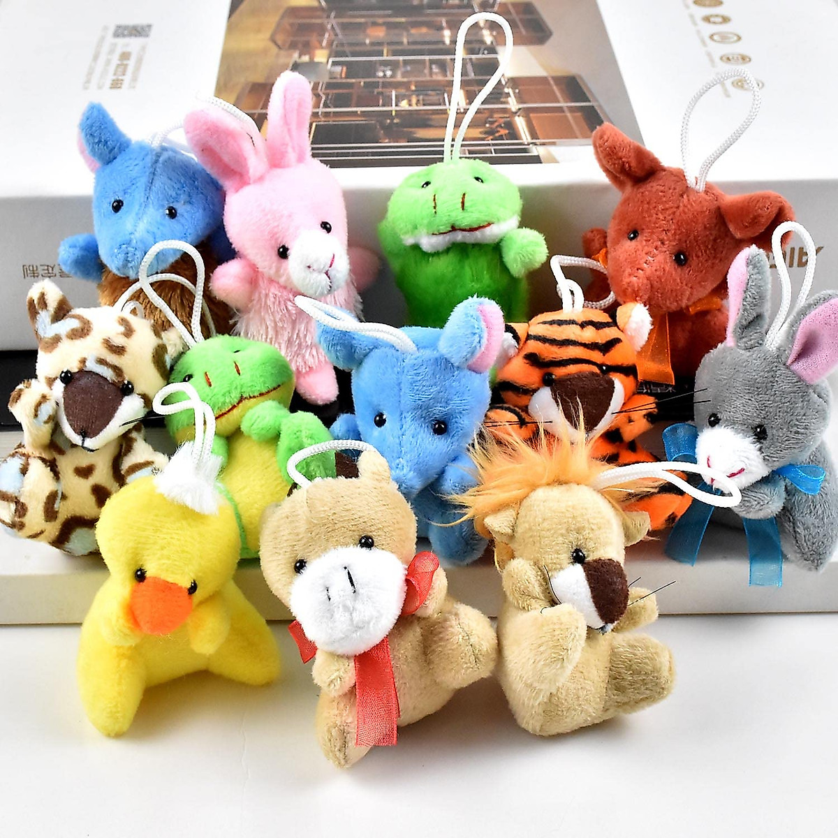 Cemirk Mini Animal Plush Toy Set - Perfect Party Favors and Classroom Prizes for Kids 4-8 - Cute and Colorful Goodie Bag Stuffers