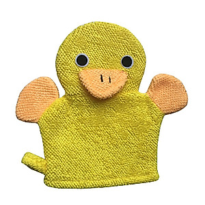 Cute Baby Kids Bath Sponge/Mitt/Glove Set of 4 Cartoon Rabbit/Frog/Duck/Bear