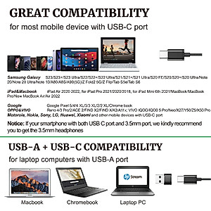 Rayhontech USB C Wired Earbuds, in Ear Earphones USB Type C Headphones for Laptop PC with Microphone, Noise Isolation Headset Compatible for Google Pixel 7 6a iPad Pro Samsung MacBook Black