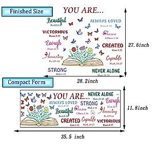 Girl You Are Beautiful Inspirational Quote Wall Decal Wall Stickers Floral Elf Wall Decals Flowers Wall Decals Flowers Butterfly Fairy Wall Decal Removable Vinyl Wall Art Stickers for Girls Baby Nursery Kids Bedroom Living Room Bathroom Wall Decor