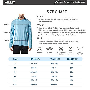Willit Men's UPF 50+ Sun Protection Hoodie Shirt Long Sleeve SPF Fishing Outdoor UV Shirt Hiking Lightweight Orange M