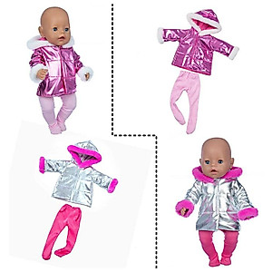 8 pcs 2023 New Down jacket + leggings Doll Clothes Fit For 18inch/43cm born baby Doll clothes reborn Doll Accessories