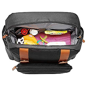 JJ Cole Bloomfield Modular Knapsack Diaper Bag, Ivory and Onyx