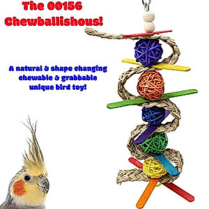 00156 Chewballishous Bonka Bird Toys Vine Palm Wood Chew Colorful Parrot Quaker Parrotlet Budgie