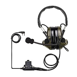 Retevis EHK007 Noise Reduction Walkie Talkie Headset, Sound Pickup, Compatible RT22 RT21 RT68 RB85 Baofeng UV-5R Walkie Talkie, 2 Way Radio Headset, Airsoft Shooting Hunting Gift(1 Pack)