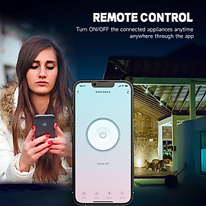Smart Wall Outlet, Smart Wireless Tamper Resistant Outlet Compatible with Alexa and Google Assistant, Remote Control, ETL & FCC Approvel Samrt Receptacle, Requires 2.4 GHz Wi-Fi, No Hub Required