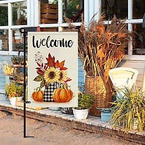 Fall Garden Flag, Fall Decorations For Home Garden Outdoor Flags Farmhouse Decor Welcome Yard Flags, Seasonal Garden Flags Thanksgiving Garden Flag Holiday Outdoor Fall Decor 12×18 Inch