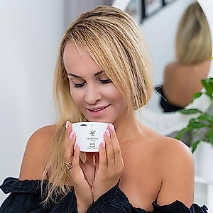 LIA CHAHLA LONDON Luxury ‘Self-Love’ Rose Quartz Candle 6 oz – Scented English Rose Candle – Hidden Gem Candle Infused w/Essential Oils – 100% Soy Candle (Self Love/Rose - Rose Quartz, 6 Oz)