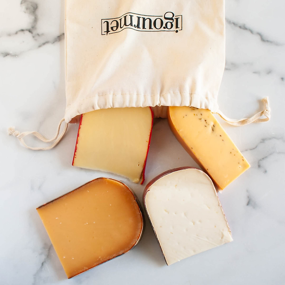 igourmet Dutch Cheese Assortment - Includes Beemster Classic Extra Aged Gouda Cheese, Leyden Cheese, Dorothea Cheese, and Red Wax Gouda