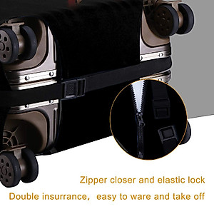 Tuizumy Travel Suitcase Protector African American Woman Elastic Protective Washable Luggage Cover With Concealed Zipper Suitable For 18-32 Inch (S (for 18--21 inch luggage))