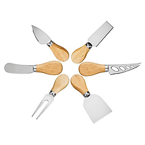 Cheese Knives Set - Cheese Knife, Cheese Spreader, Cheese Fork, Cheese Slicer, Cheese Cutter, Butter Knife – 6PCS Mini Stainless Steel Cheese Knives - Cheese Knife Set for Charcuterie Board