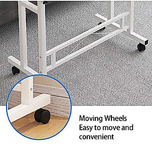 Multifunctional Desk Movable Computer Laptop Desk Study Writing Desk Adjustable with Keyboard Tray for Home Office (Color : D)