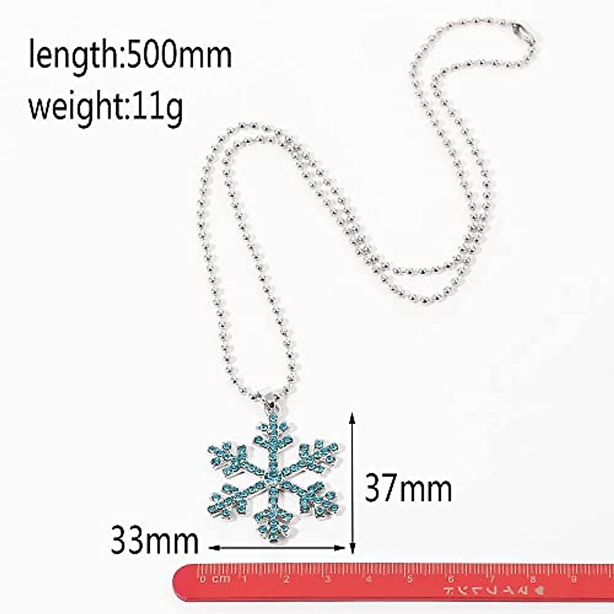 KATSCH For snowflake necklace Compatible with Pandora Charm Beads Bracelet,cartoon jewerly set for girls and women(BXNW-19)