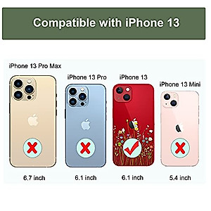 Unov Case Compatible with iPhone 13 Case Clear with Design Embossed Floral Pattern Soft TPU Bumper Slim Protective 6.1 Inch (Flower Bouquet)