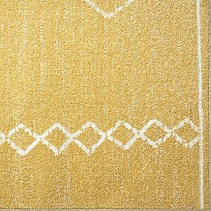 LUXE WEAVERS Daphnes Yellow 9x12 Boho Moroccan Geometric Area Rug 2735