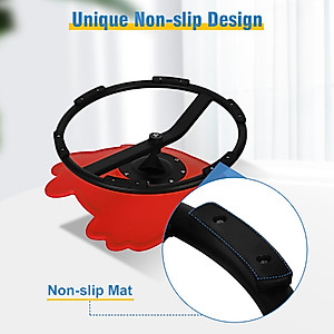 FERUERW Autism Kids Swivel Chair, Sensory Toy Chair, Carousel Spin Sensory Chair for Kids, Training Body Coordination, Kids Spinning Chair (Red)