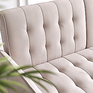 VASAGLE Sofa Bed, Convertible Couch with 2 Cup Holders and Removable Armrests, for Compact Living Space Apartment Dorm Office, 72 x 33.9 x 30.7 Inches, Beige