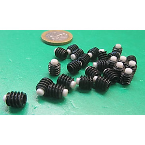 Black Oxide Steel Nylon Tip Set Screw 1/4"-20 x .250" Thread Length 25 pcs