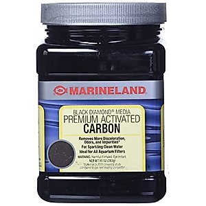 Marineland Black Diamond Premium Activated Carbon 10 Ounces, Filter Media For aquariums, Blacks & Grays